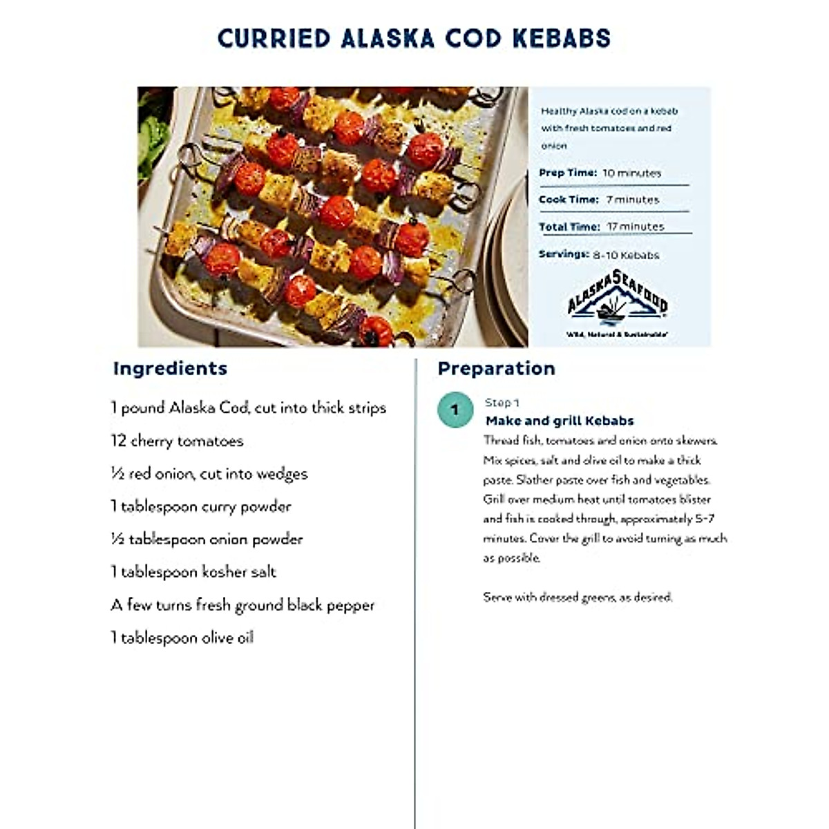 Amazon Fresh Brand, Wild Caught Pacific Cod Skinless Fillet Portions, 12 Oz, Sustainably Sourced (Previously Frozen)