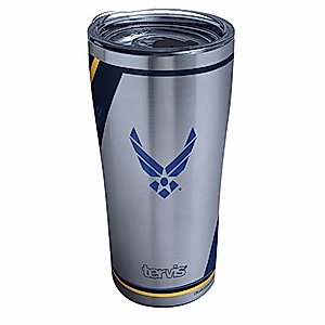 Tervis Air Force Forever Proud Triple Walled Insulated Tumbler Travel Cup Keeps Drinks Cold & Hot, 20oz Legacy, Stainless Steel