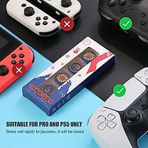 PS5 Controller Thumb Grips, Soft Silicone Joystick Covers Compatible with Nintendo Switch Pro Controller, PS4, PS5, Xbox Controllers - God of War Theme