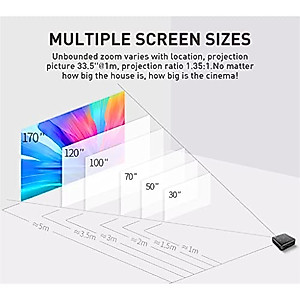 XINGTU Mini Projector 4K DLP Android 9.0 Support Mini video Beamer Mobile Phone with Battery ( Color : E )