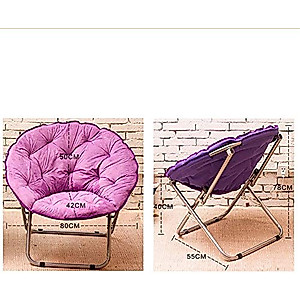 XZGDEN Lightweight Moon Chair/Lounger Chair/Lunch Break fold Chair/backrest Chair/Sun Chair Single (Color : Khaki)