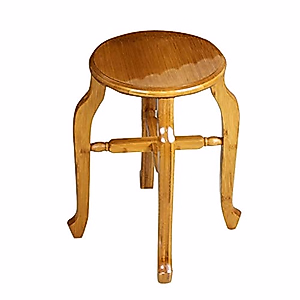 CZDYUF Wooden Bench - Antique Round Stool Dining Table Bench Home Elm Stool Small Wooden Bench Flower Pot Holder - Wood Stool