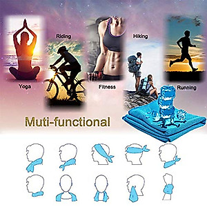 YQXCC 4 Pack Cooling Towel (40"x12") Cool Cold Towel for Neck, Microfiber Ice Towel, Soft Breathable Chilly Towel for Yoga, Golf, Gym, Camping, Running, Workout & More Activities