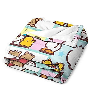 Ladycute P0ch-acc0 Flannel Throw Blanket Cozy Plush Prevent Pilling Warm for Bed Living Room Couch Sofa Chair Travel 40x50