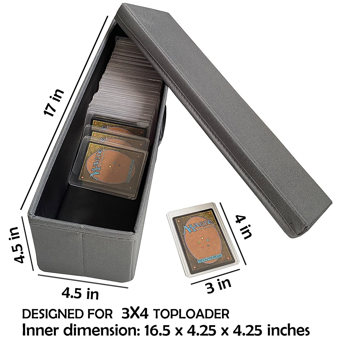 tutata Water Proof Trading Card Storage Box Toploader Storage Box, Baseball Card Storage Box Card Organizer for MTG TCG CCG LCG Cards and Toploaders and Sleeves