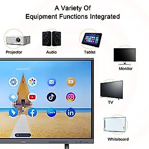 Armer 55'' 4K UHD Smart Board, All in One Interactive Touch Screen Computer/Tablet for Classroom and Business, Robust App Ecosystem for Collaboration(Board Only)
