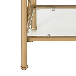 Safavieh Home Collection Diana Liquid Gold and Tempered Glass 4 Tier Etagere
