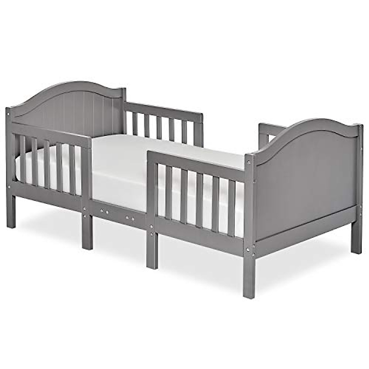 Dream On Me Portland 3 In 1 Convertible Toddler Bed in Steel Grey, Greenguard Gold Certified, JPMA Certified, Low To Floor Design, Non-Toxic Finish, Pinewood
