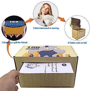Piggy Bank for Adults,100 Envelopes Challenge Kit,QiuBigUncle Saving Money Organizer for Saving,Great Money Envelopes for Cash Gifts for Women Men Teen Boys Girls Students