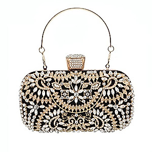 Lytosmoo Women Sparkling Evening Clutch Purse Formal Glitter Party Wedding Handbag Envelope Crossbody Shoulder Bag