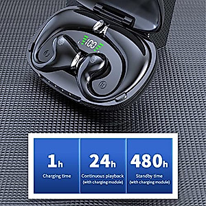 Long Endurance True Wireless Bo_ne-Conduction Bluetooth Headset 5.3 No in Ear HiFi Audio Quality Dual HD Call 480H Can Not Be Thrown Off The Sports Head