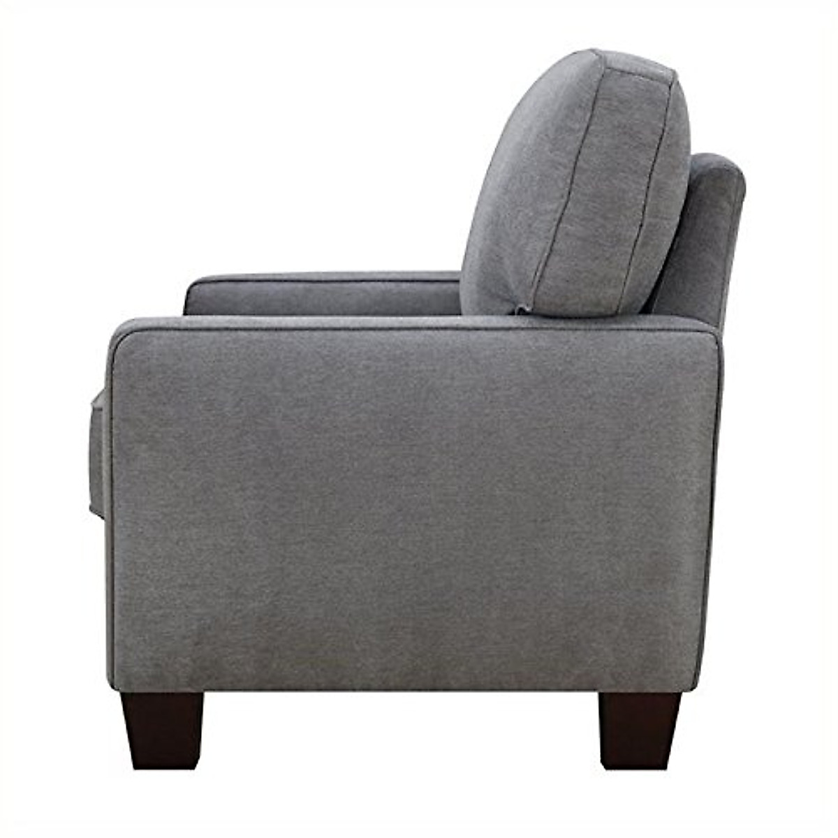BOWERY HILL Modern Loveseat Sofa for Small Apartments, 2 Seater Couch for Living Room, Tool-Free Assembly, Light Grey