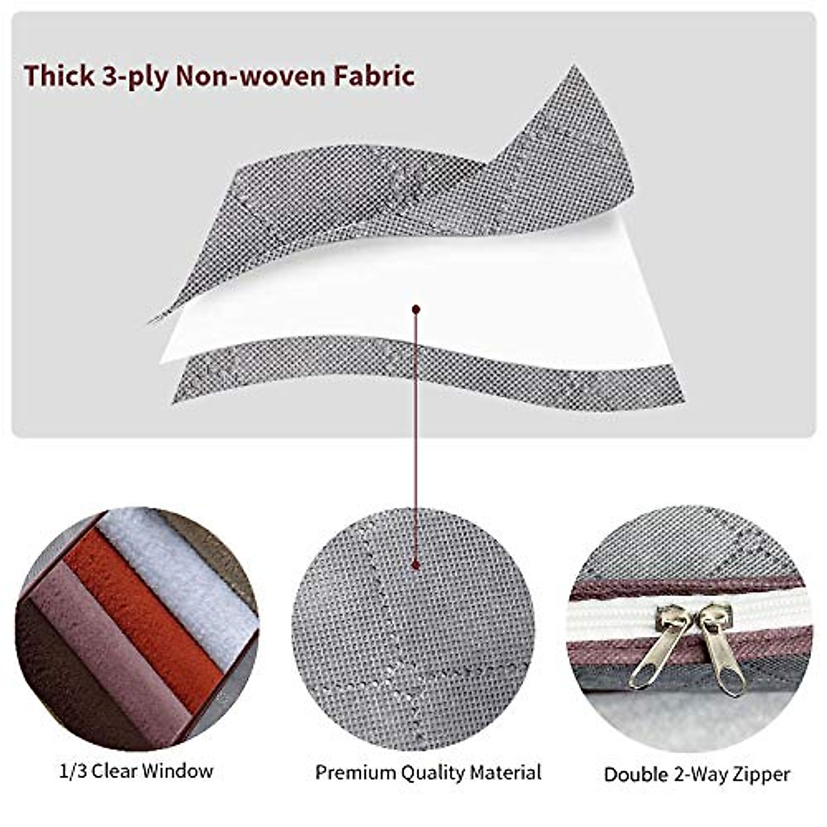 Underbed Storage Containers - 2 Pack 100L Large Capacity Clothes Storage Containers Box │ Foldable Clothing Organization and Storage Bins with Lids for Clothing Blanket Shoe │ Fabric Underbed Storage Bags Totes