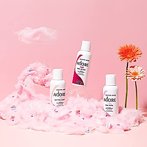 Adore Semi Permanent Hair Color - Vegan and Cruelty-Free Hair Dye - 4 Fl Oz - 082 Pink Rose (Pack of 1)