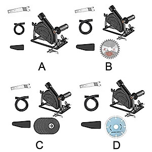 BestAlice Angle Grinder Holder, Angle Grinder Stand 45 Degree Adjustable Angle Grinder Accessories Shield Cover for 100-125mm Angle Mill, Angle Grinder Machine Base Woodworking Table Tool (Style A)