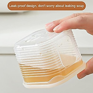 ehozirta Leak-Proof Soup Boxes,Food Storage Containers with Twist Lid, 1/2/4/6 Pcs Kitchen Coup Storage Box with Scale,Transparent Airtight Lock Soup Freezer Storage Container,Food Storage Case 1pc