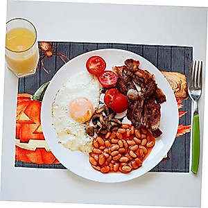 HEMOTON 8 pcs Tablemats - Movie Pumpkin Room Nights X Decor Mat- Scary for Halloween Pads Inch Placemat Home Cloth Mat Dining Party Pattern Table Sunflower Orange and