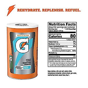 Gatorade Thirst Quencher Powder, Frost Glacier Freeze, 76.5 Ounce, Pack of 1