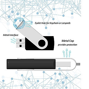 4GB Flash Drive 10 Pack FEWINA Multipack USB Drive 4 GB Memory Stick USB 4GB Jump Drives 4 Gig Zip Drive Pendrive for Data Storage (Multi-Color with 10 Lanyards)