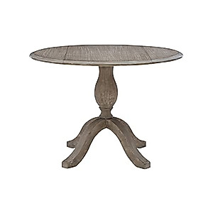 Linon Home Décor Mauro Antuque Rustic Brown Drop Leaf Dining Table