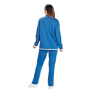 CATALOG CLASSICS Womens Sweat Suits 2 Piece Set Jogger Track Suits for Women Set, Royal, Large