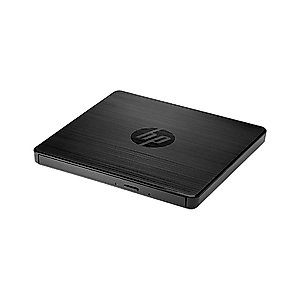 HP External Portable Slim Design CD/DVD RW Write/Read Drive, USB, Black (F2B56AA)