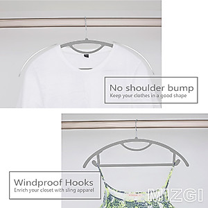 MIZGI Premium Velvet Hangers 50-Pack,No Shoulder Bump Hangers W/Tie Bar Ultra Thin Space Saving Non Slip Hangers Heavy Duty Felt Rounded Clothes Hangers for Sweaters,Coat,Jackets,Pants,Shirts