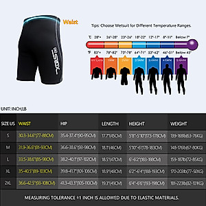 Dizokizo Men Wetsuit Short Pants 2mm Neoprene Shorts for Scuba Diving Kayaking Surfing Snorkeling Short Pants L