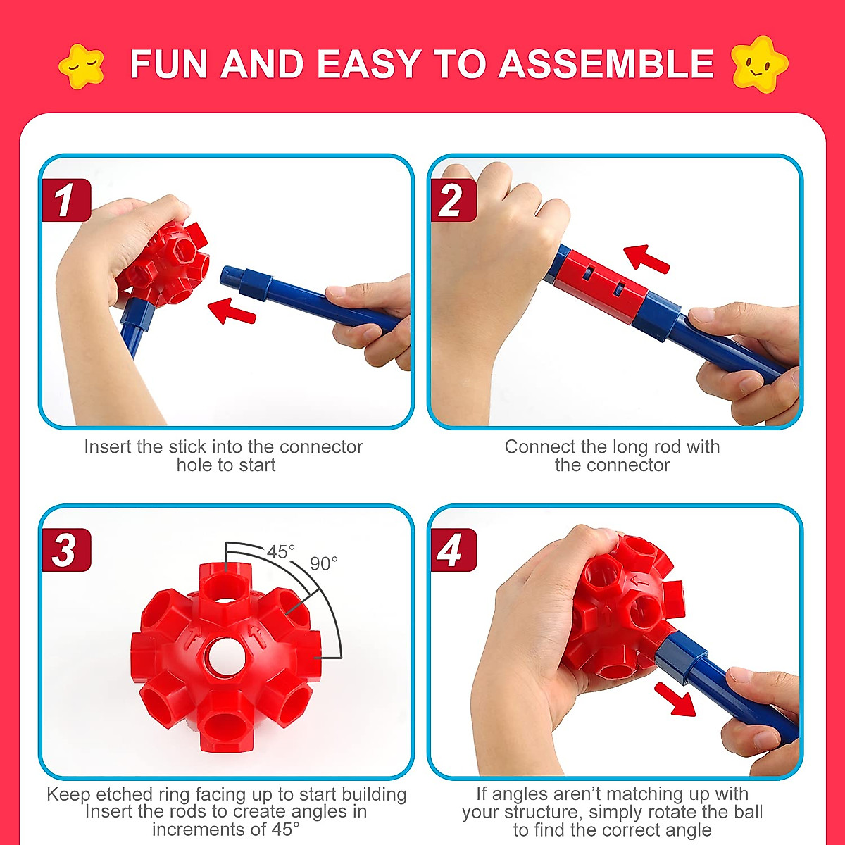 Fort Building Kit for Kids,STEM Construction Toys, Educational Gift for 4 5 6 7 8 9 10 11 12 Years Old Boys and Girls,Ultimate Creative Set for Indoor & Outdoors Activity,140 Pcs,Original