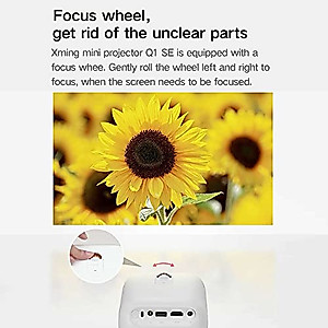 Xming Q1 SE Smart Heyup Boxe Projector, 2023 New Mini 1080P Portable Movie Projector for Livingroom with WiFi and Bluetooth, Video Projector with iOS Android HDMI USB PS4 Xbox and Remote Control