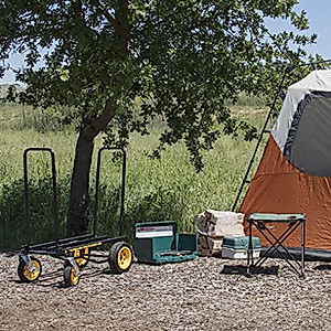 Rock-N-Roller R12RT (All Terrain) 8-in-1 Folding Multi-Cart/Hand Truck/Dolly/Platform Cart/34" to 52" Telescoping Frame/500 lbs. Load Capacity, Black