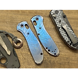 Black TOPO Titanium Scales for Benchmade GRIPTILIAN 551 & 550