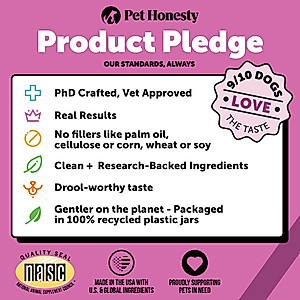 Pet Honesty Restore + Soothe Shampoo for Sensitive Skin for Dogs & Cats (Lavender) 12oz + Multivitamin Dog Supplement with Glucosamine, Probiotics, Omega Fish Oil for Skin and Coat Allergies (Chicken