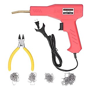 50W Hot Staple Welder Gun, Plastic Welding Machine Car Bumper Repair Kit with Plier, Flat/Outside Corner/Inside Corner/Staples, Welding Repairing Machine for Repairing Bumpers(#1)
