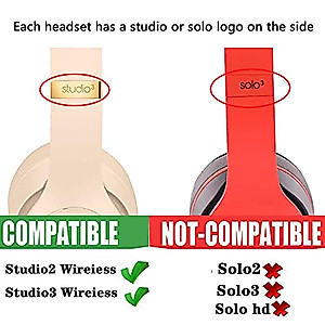 QKSOTY Studio 3 Headband Replacement Parts Accessories Studio 2 Headband Repair Kit Compatible with Studio 3.0 / Studio 2.0 Wireless Top Headband(Studio3-Red)