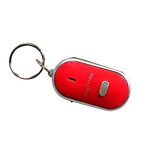 5PCS Whistle Sensors Key Chain Rings Flashing LED Mini Smart Finding Device for Old People