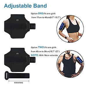 BUMOVE Armband with AirPods Holder for iPhone 15/14/13/12/11Pro Max,iPhone 15/14 Plus/Xs Max Gym Running Workouts Arm Band Case (Black)