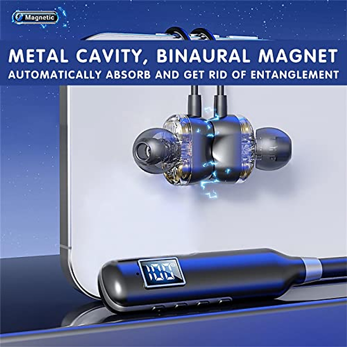 CARRYKING G27 Bluetooth Earbuds Wireless Behind The Neck Headphones, Halter Neck Wireless Bluetooth/TF Card Headphones for Morning Running Sport Earbud