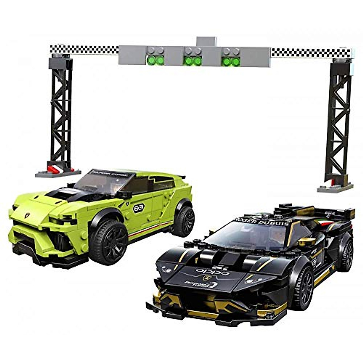 LEGO Speed Champions Lamborghini Urus ST-X and Lamborghini Huracán Super Trofeo EVO 76899 Building Kit (663 Pieces)
