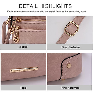 MKF Collection Crossbody Bag for Women, Designer Crossover Lady Shoulderbag Messenger