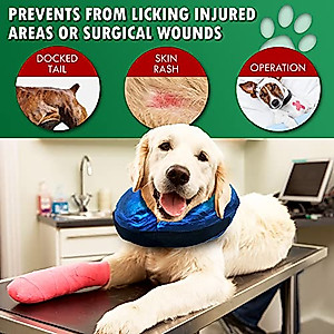 Soft Dog Cone Collar for Large Dogs for After Surgery - Inflatable Dog Neck Donut Collar - Elizabethan Collar for Dogs Recovery - Dog Cones Alternative - Protective Pet Cones for Dogs