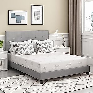 Furinno Angeland Luxury III Gel Infused Memory Foam Mattress/CertiPUR-US Certified/Pressure Relieving/Hypoallergenic, 10-Inch, Twin, White