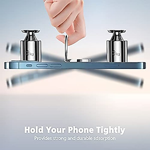 Dremmiwin Crystal Phone Ring Grip, Cell Phone Ring Holder Finger Kickstand, CD Pattern 360 Rotation for iPhone and Android Phone (Silver Diamond)