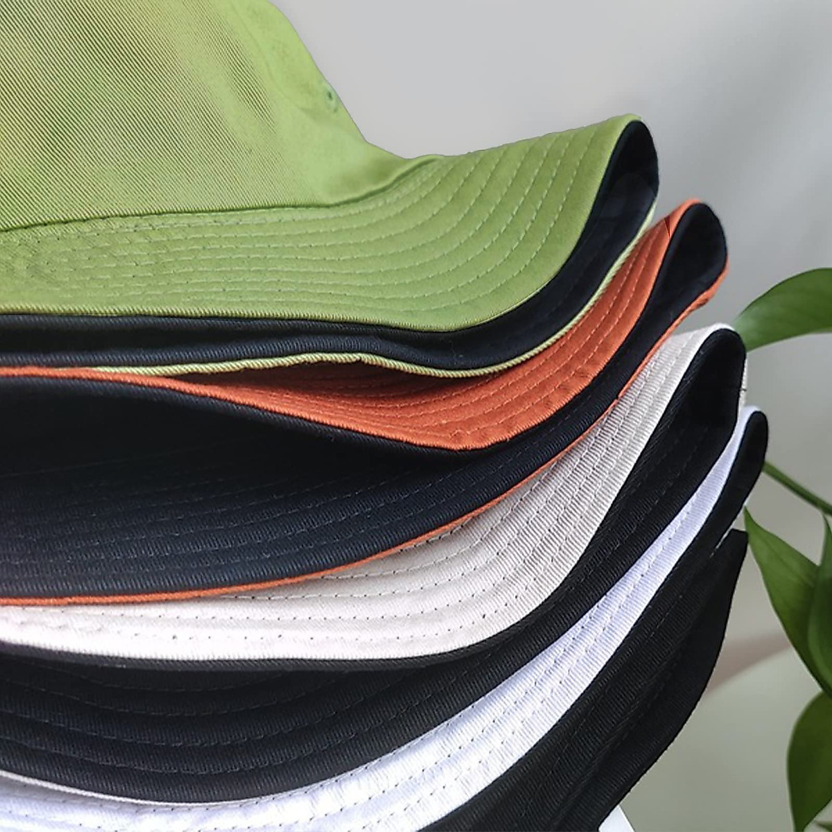 Oversize XXL Cotton Bucket Hat, Unisex Reversible Trendy Fisherman Hats, Double Side Wear Fishing Hat Summer Sun Hat