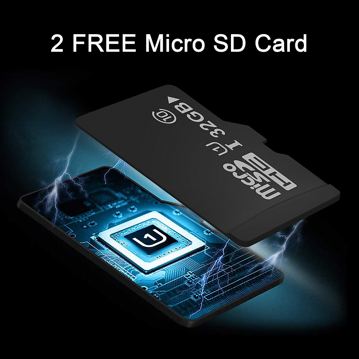 LaView Home Security Camera HD 1080P(2 Pack) AI Human Detection,Include 2 SD Cards,32GB Two-Way Audio,Night Vision,WiFi Indoor Surveillance for Baby/pet,Alexa and Google,Cloud Service (US Server)