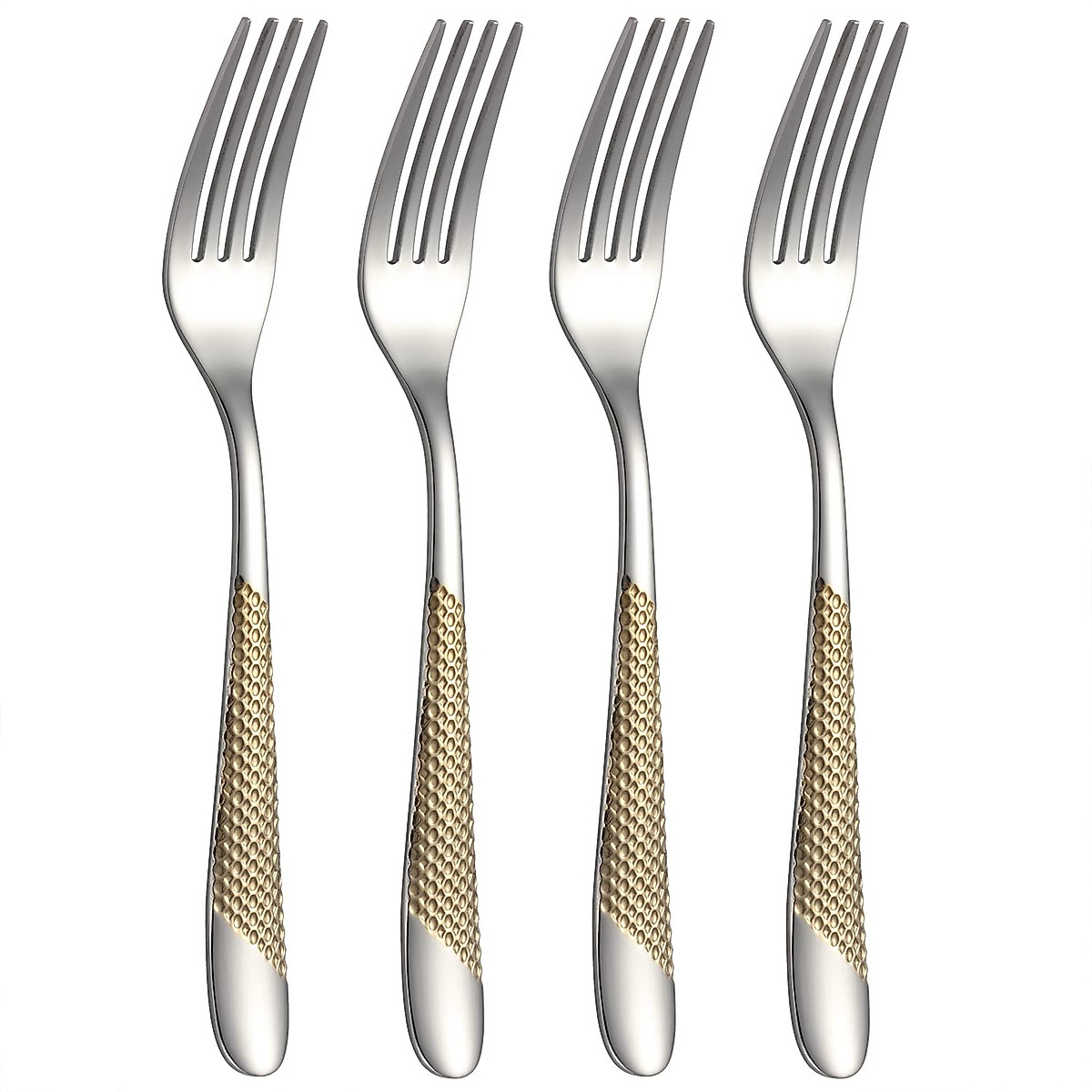 Dinner Forks Set of 4 Stainless Steel Forks Silverware Flatware Dessert Forks for Home Kitchen Restaurant