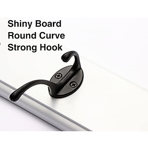 lomejii Wood Coat Rack Wall Mount with 4 Wall Hooks, 17.3''，Heavy Duty Wall Hanger Winter-Coat, Hat,Key, Great Modern Decoration Hooks Rack for Entryway Bedroom Farmhouse Mudroom,White