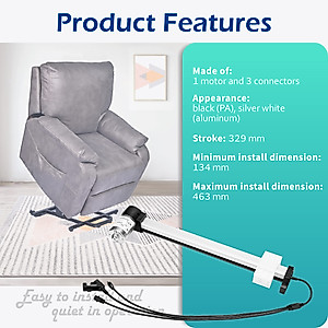 Okin Motor Model JLDQ-18 & JLDQ.18.134.329Z02 for Power Recliner Bed Motor Actuator Replacement, Lift Chairs Sofa Part Replacement for JLDQ.18.134.329