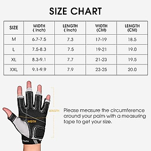 FitsT4 Sports Kayaking Gloves 3/4 or Full Finger Padded Palm Fingerless Gloves for Men Women Youth Perfect for Sailing Paddling Canoeing Boating Workout Rowing SUP and Other Water Sports