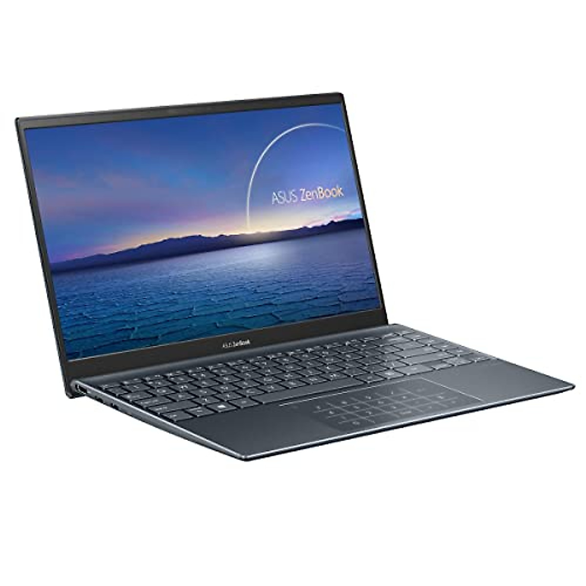 ASUS ZenBook 14 Ultra-Slim Laptop 14” Full HD NanoEdge Display, Intel Core i7-1165G7, 8GB RAM, 512GB PCIe SSD, NumberPad, Thunderbolt 4, Windows 10 Home, AI noise-cancellation, Pine Grey, UX425EA-EH71